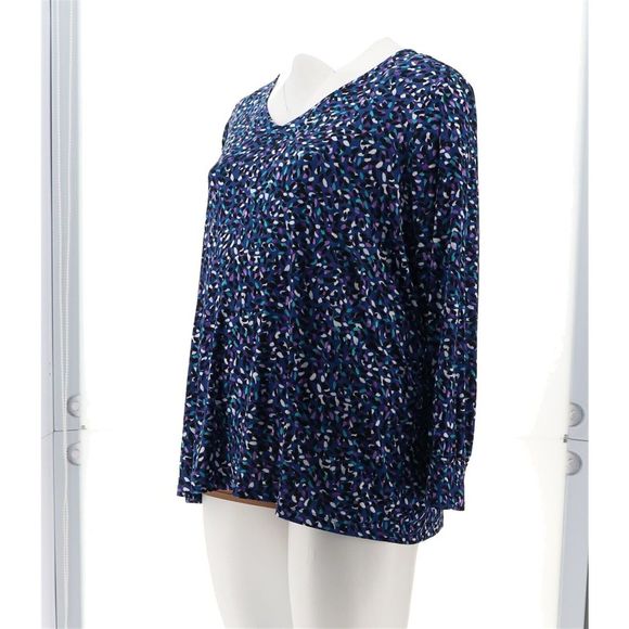 Susan Graver | Tops | Susan Graver Set 2 Print Solid Liquid Knit Tops ...